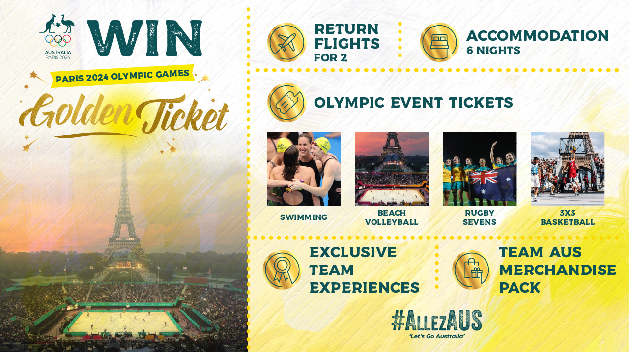 WIN Paris 2024 Olympic Games Golden Ticket Australian Olympic Committee